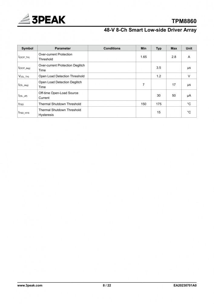 TPM8860-TSBR datasheet page 8