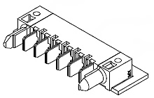 Micro-Fit BMI Receptacle Header, Dual Row, Vertical, with Press-fit Plastic Pegs, 0.38µm Gold (Au) Selective, 14 Circuits