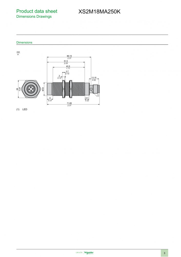 XS2M18MA250K product documentation page 3