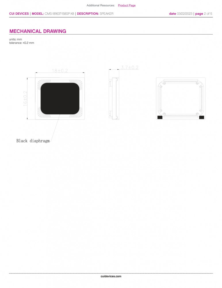 CMS-181637-158SP-X8 datasheet page 2