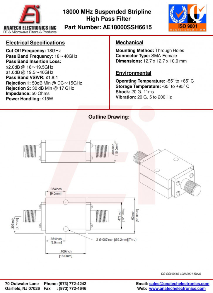 AE18000SSH6615 technical document page