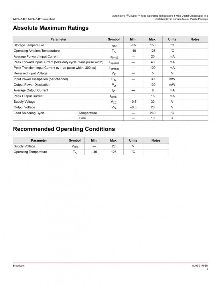 ACPL-K44T datasheet page 6