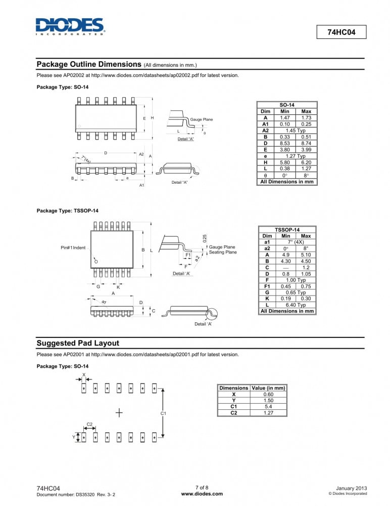 74HC04S14-13 technical document page 7