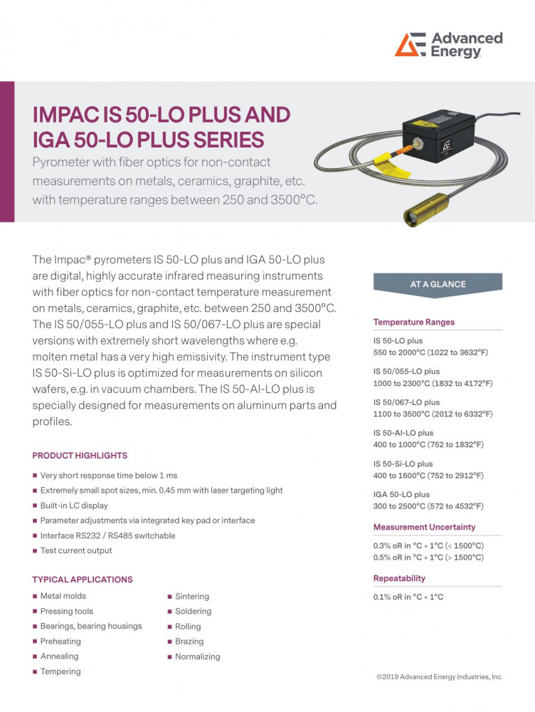 Impac Series 50-LO plus document page 1