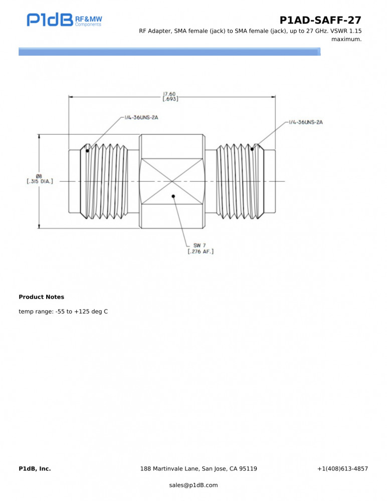 P1AD-SAFF-27 product documentation image 2