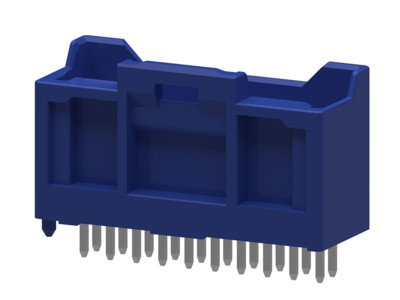 2.00mm Pitch, iGrid PCB Header, Dual Row, Vertical, Through Hole, Matte Tin (Sn) Plating, Positive Lock, 24 Circuits, Tray, 3.20mm PC Tail Length, Blue, with PCB Locator for sale