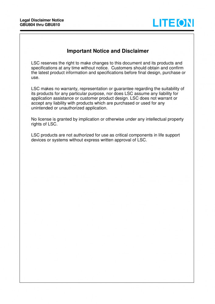 S-GBU810-TU-LT datasheet page 3