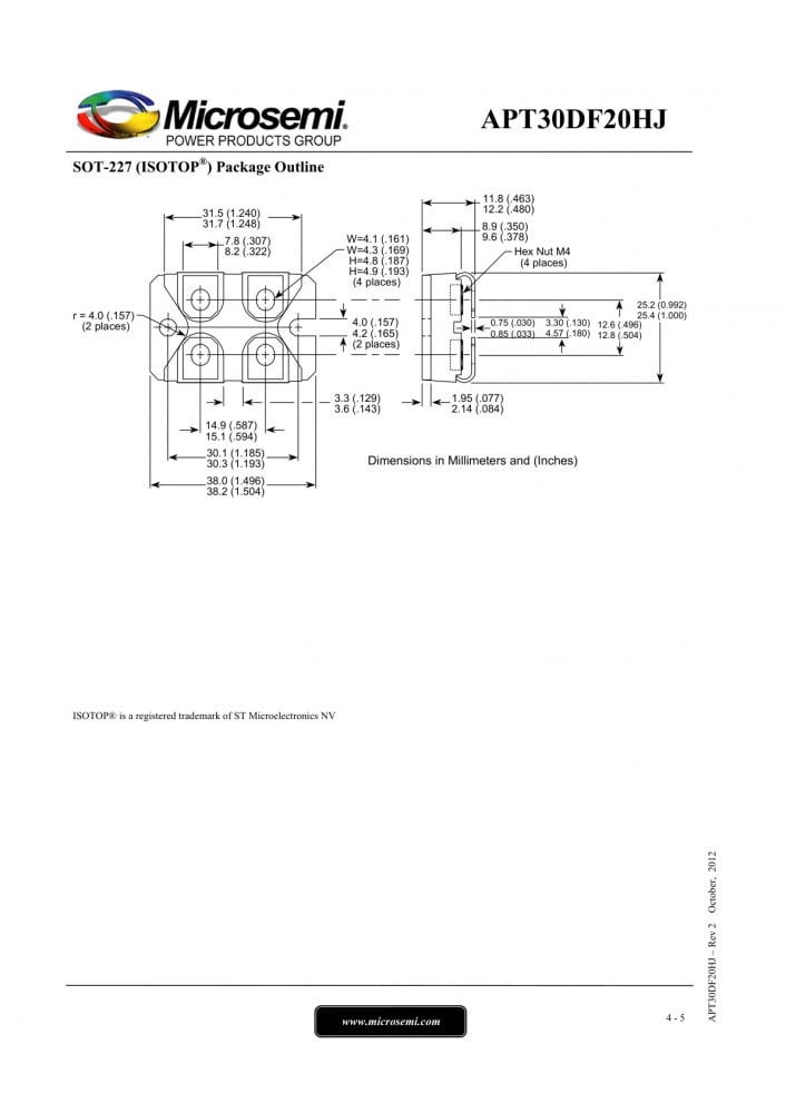 APT30DF20HJ datasheet page 4