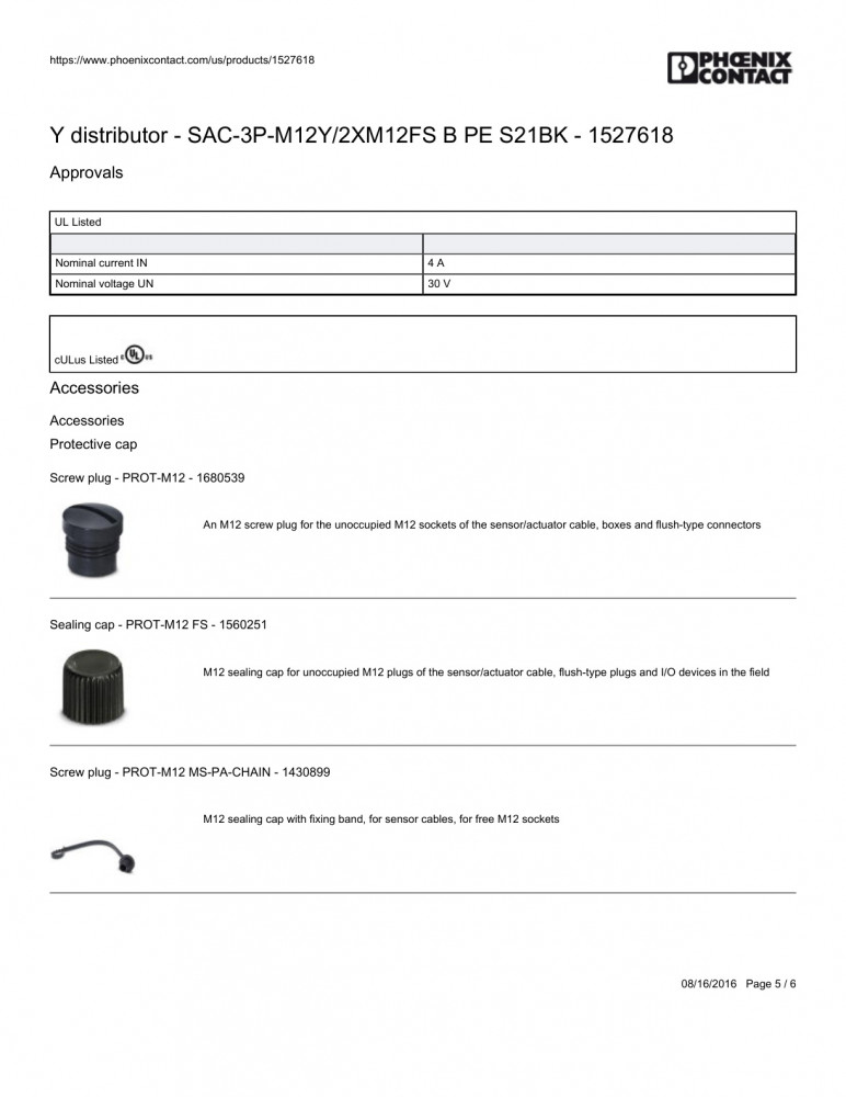 Phoenix Contact 1527618 technical document page 5