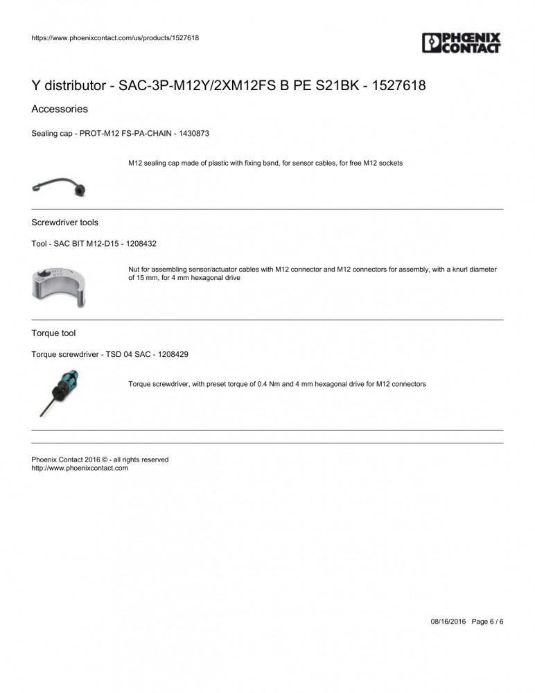 Phoenix Contact 1527618 technical document page 6