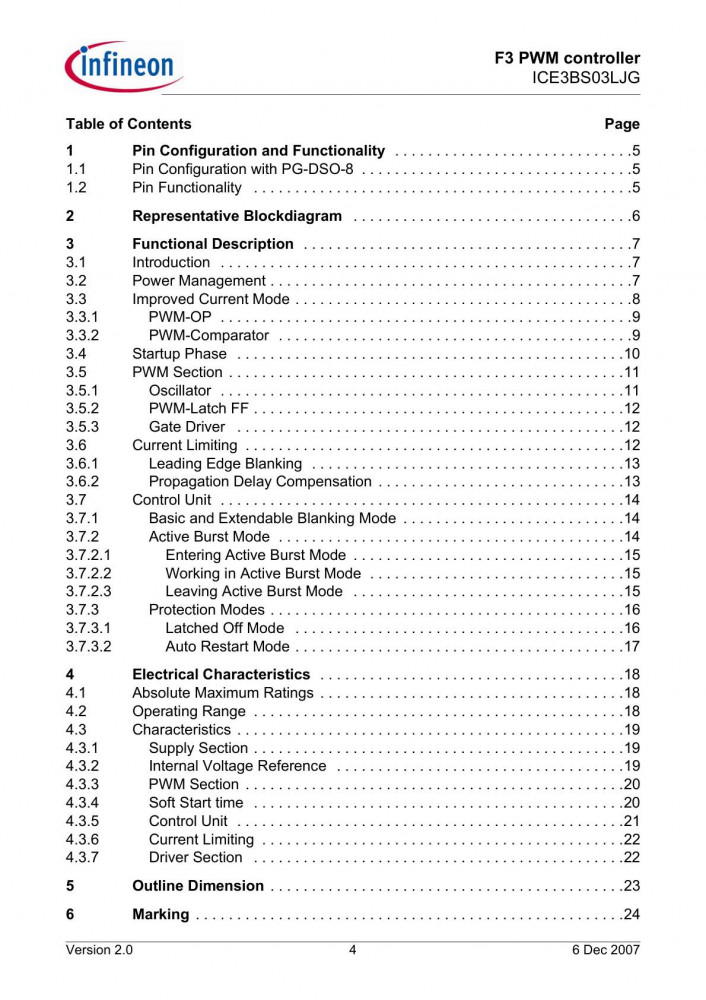 ICE3BS03LJGXUMA1 datasheet page 4