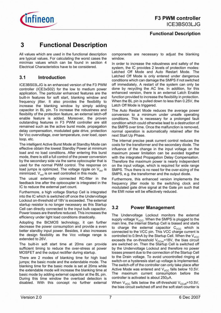 ICE3BS03LJGXUMA1 datasheet page 7