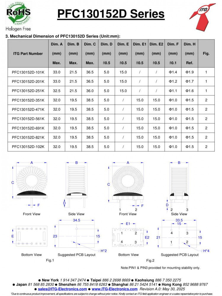 PFC130152D technical document, page 2