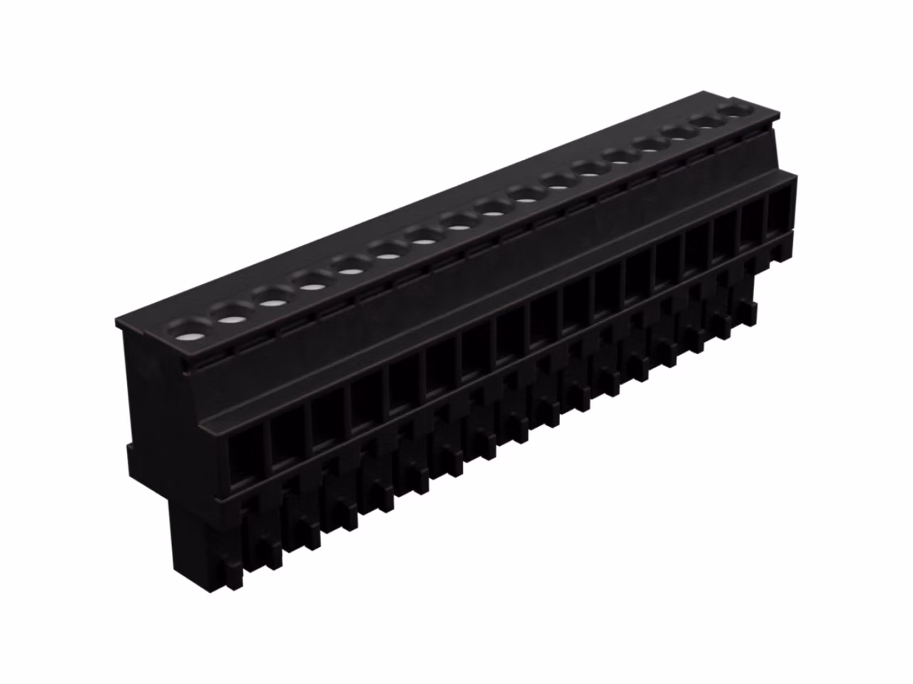 3.50mm Pitch Eurostyle Vertical Plug, with Reverse Imprinting, Front Wire Entry, Black, 17 Circuits for sale
