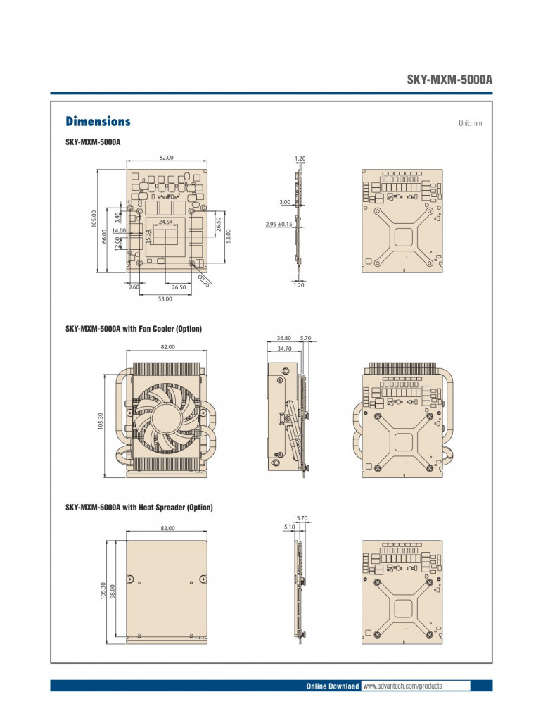 SKY-MXM-5000A technical documentation, page 2