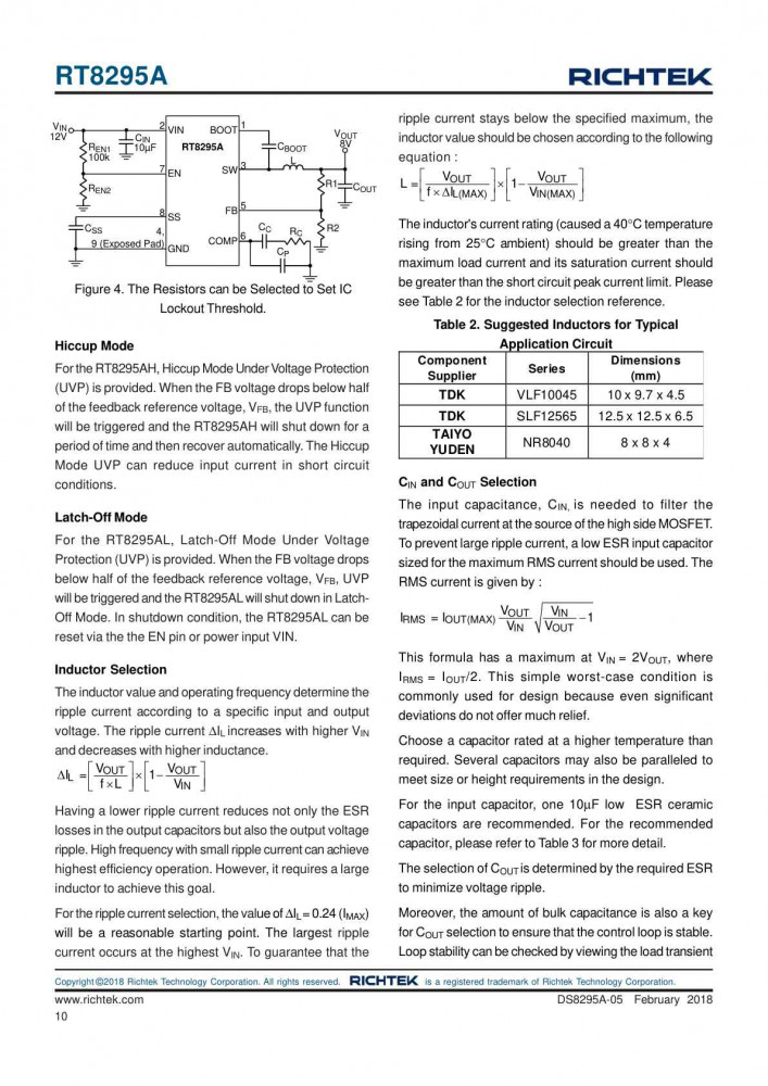 RT8295A datasheet page 10
