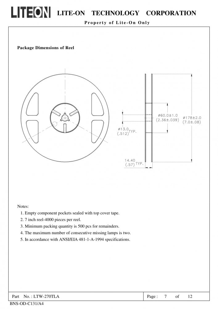 LTW-270TLA datasheet page 8