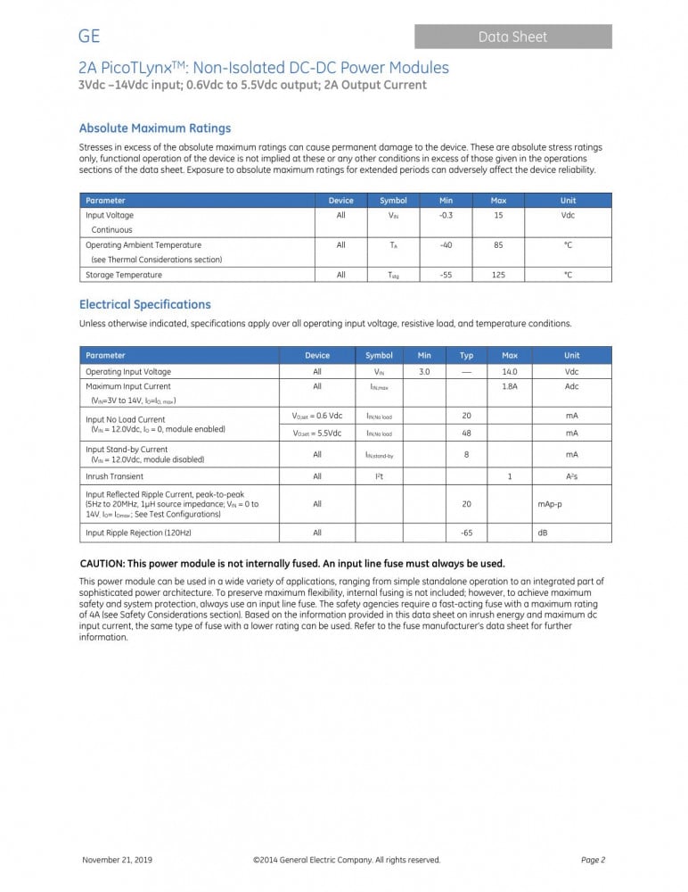 APXS002A0X-SRZ datasheet page 2