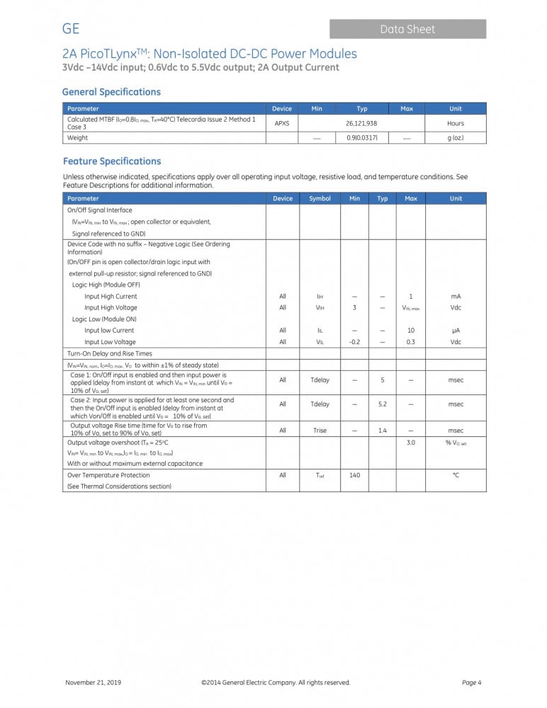APXS002A0X-SRZ datasheet page 4