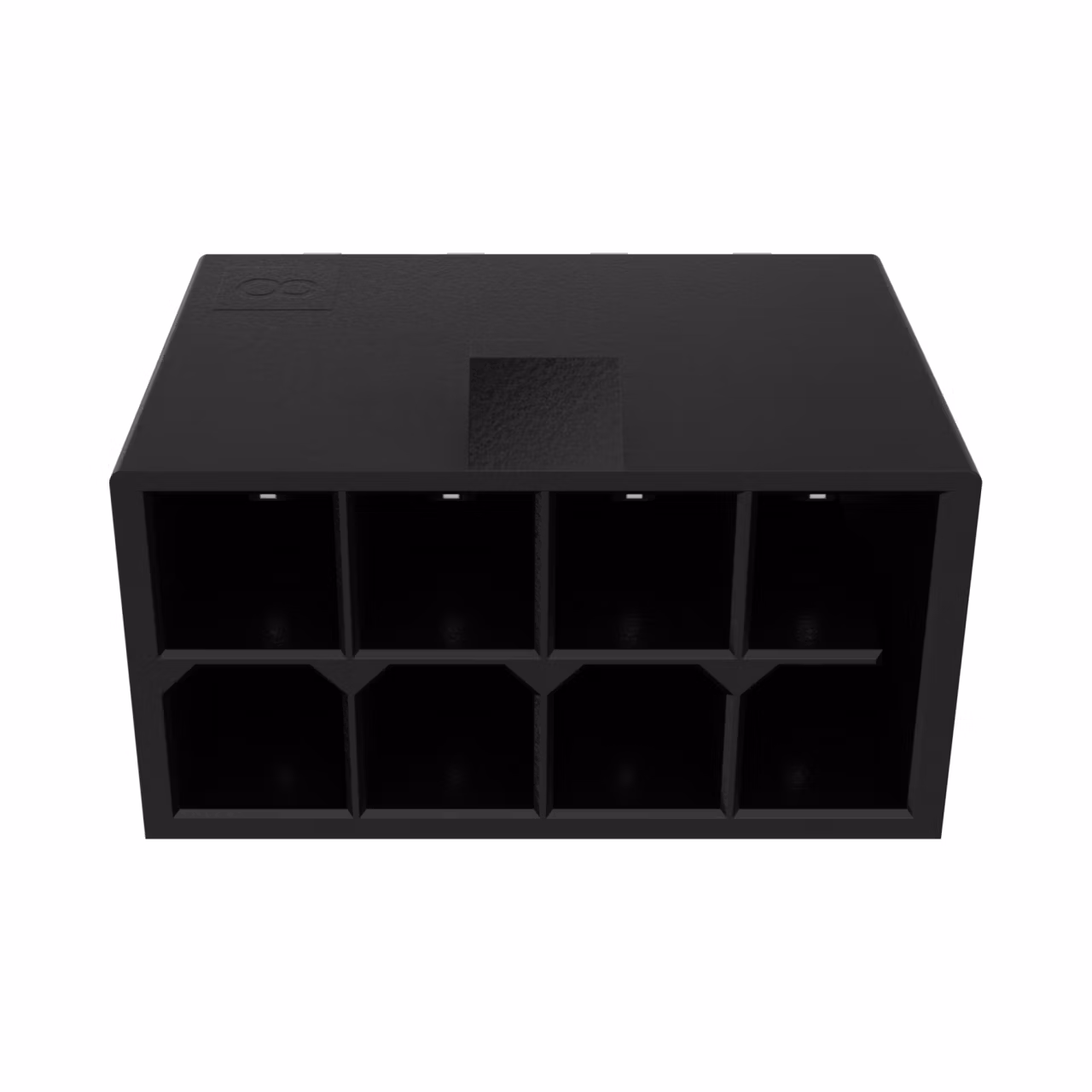 Mini-Fit Max Right-Angle Header, Dual Row, Through Hole, 8 Circuits, Matte Tin (Sn) Plating, Black, Glow-Wire Capable, Tray for sale