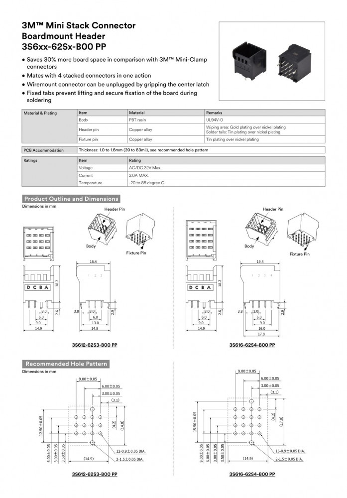 3M Mini Stack Connector technical document page 4