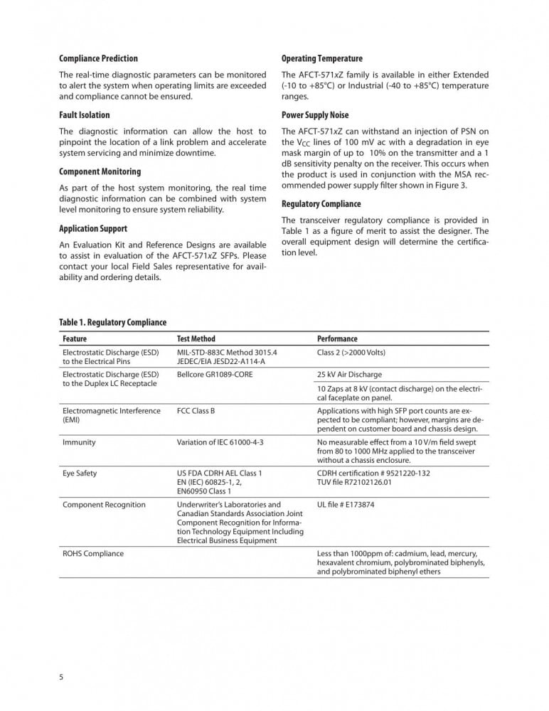 AFCT-5710APZ datasheet page 5