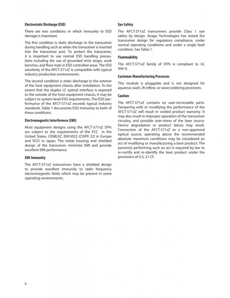 AFCT-5710APZ datasheet page 6