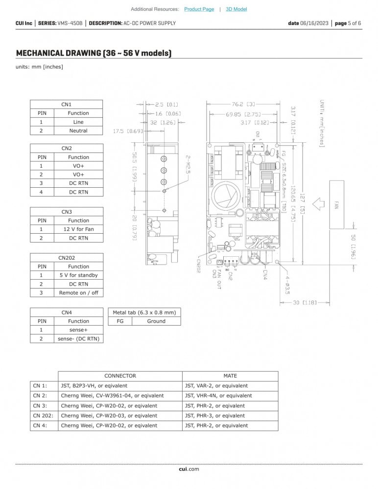 VMS-450B series datasheet page 5