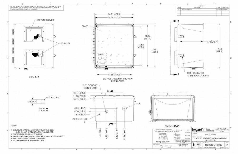 L-com NBPC181610-00V technical document preview