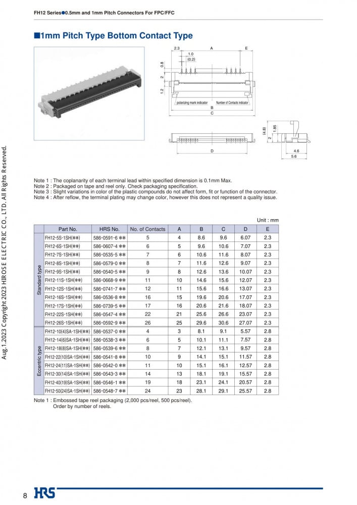 HRS FH12 datasheet page 8
