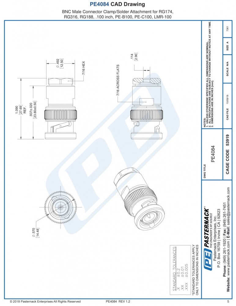 PE4084 technical datasheet page 5