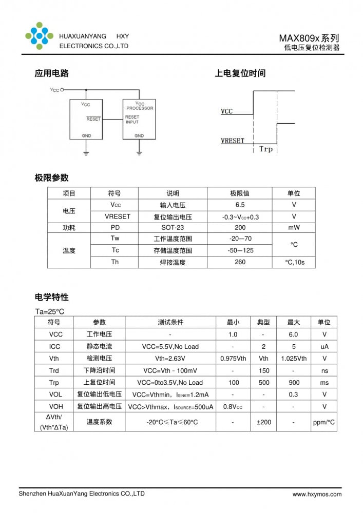 MAX809T-HXY datasheet page 2