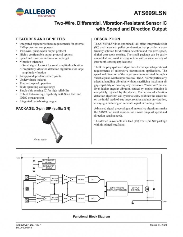 ATS699 datasheet page 1