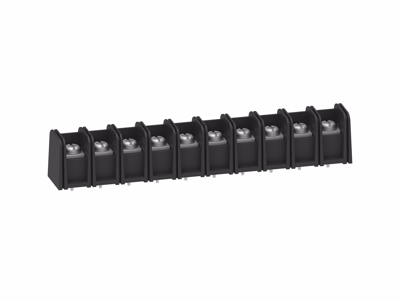 6.35mm Pitch Beau PCB Tri-Barrier Terminal Strip, without Mounting Ends,  300V, 24 Circuits