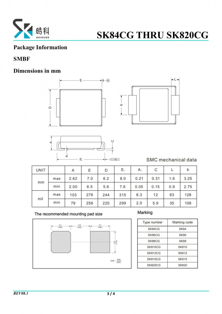 SK88CG datasheet page 3
