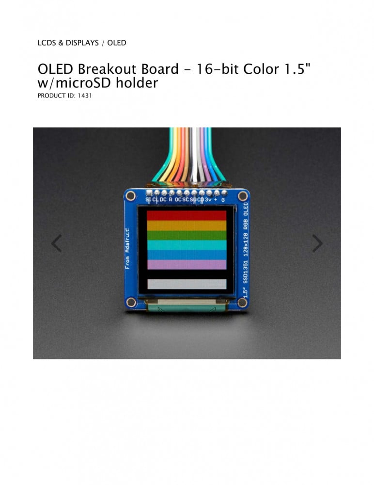 Product documentation page 1