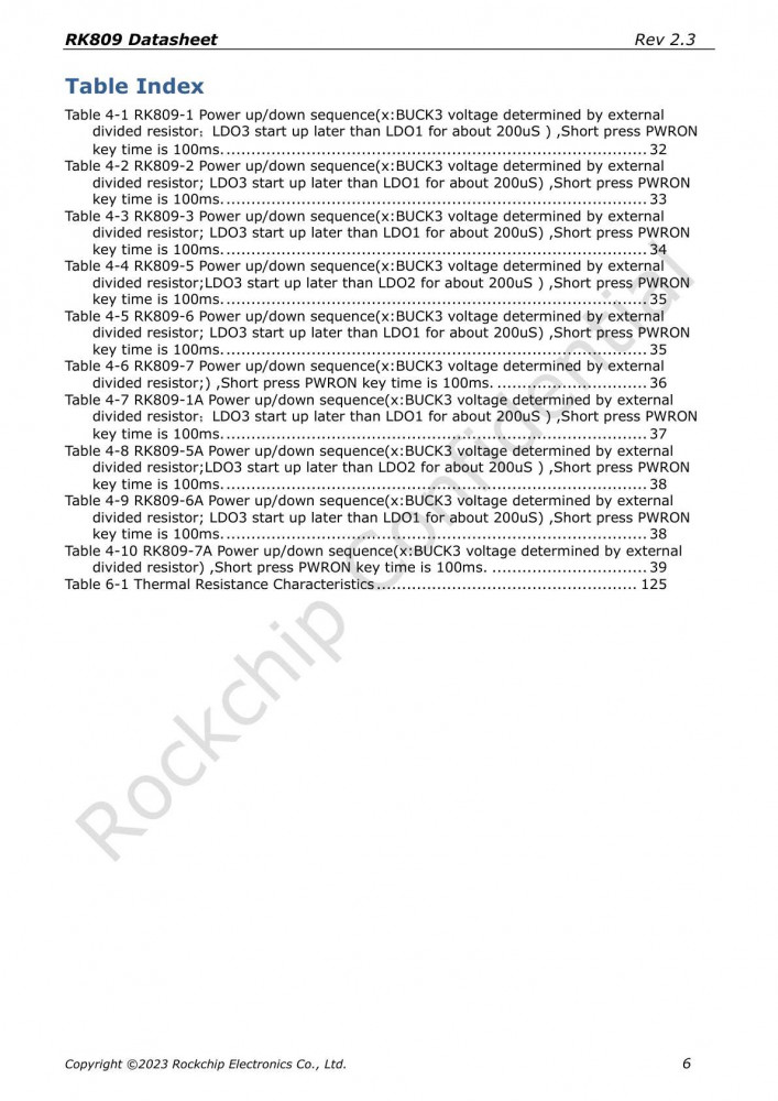 RK809 datasheet page 6