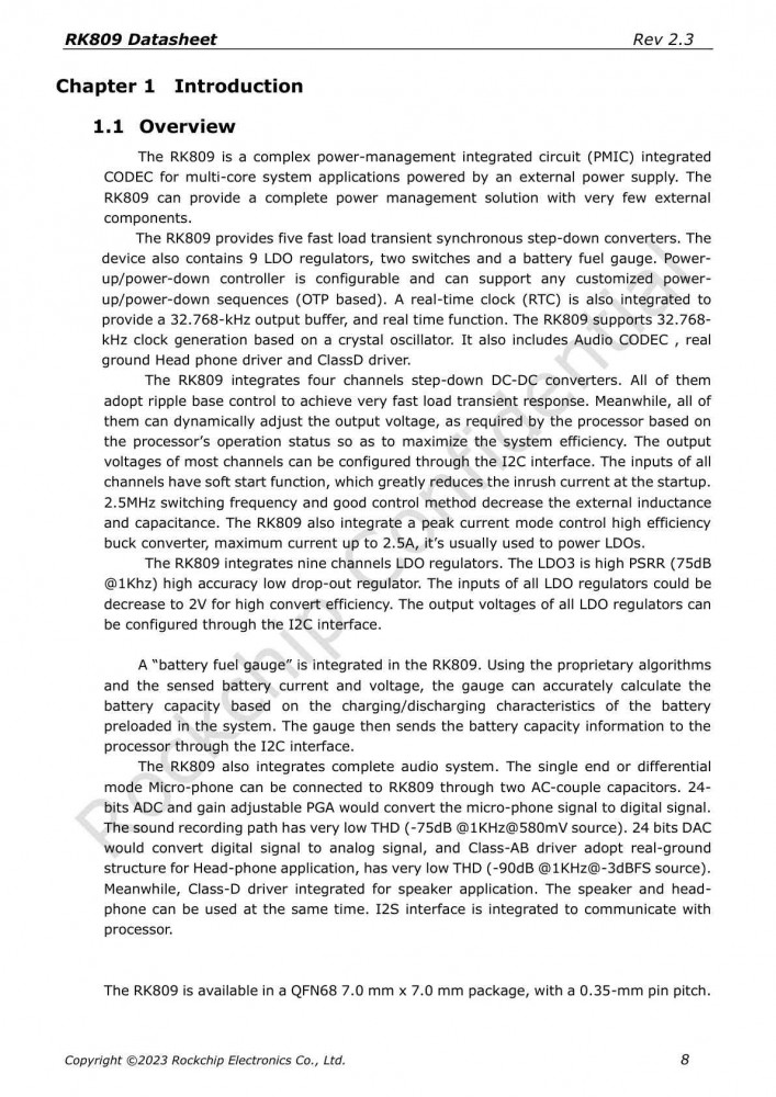 RK809 datasheet page 8