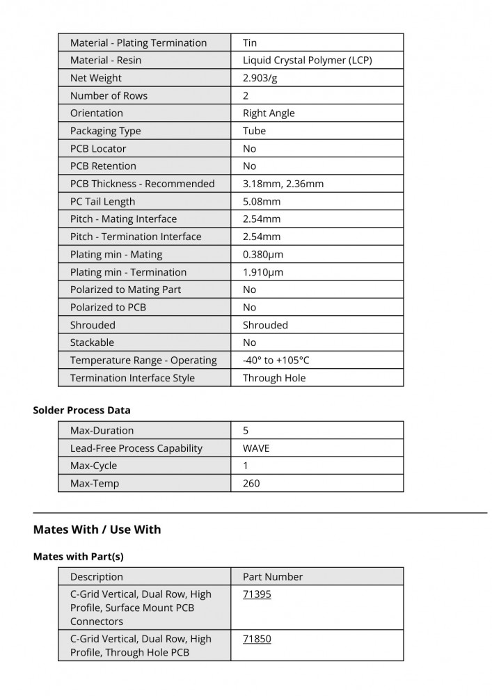 MOLEX 741621312 technical document preview, page 3