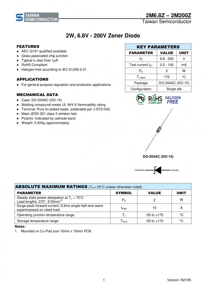 2M120Z datasheet page 1