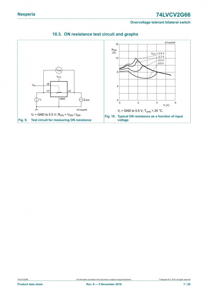 74LVCV2G66GM,125 technical document page 7