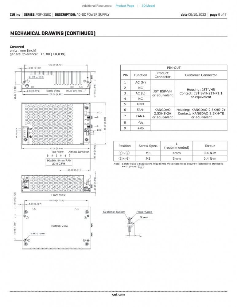 VOF-350C datasheet page 6