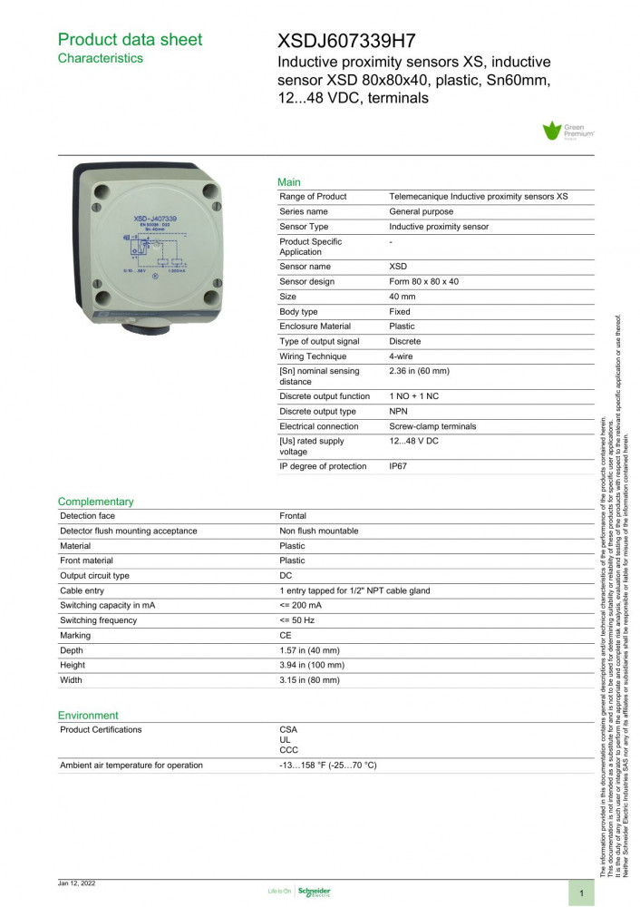 XSDJ607339H7 technical document page 1