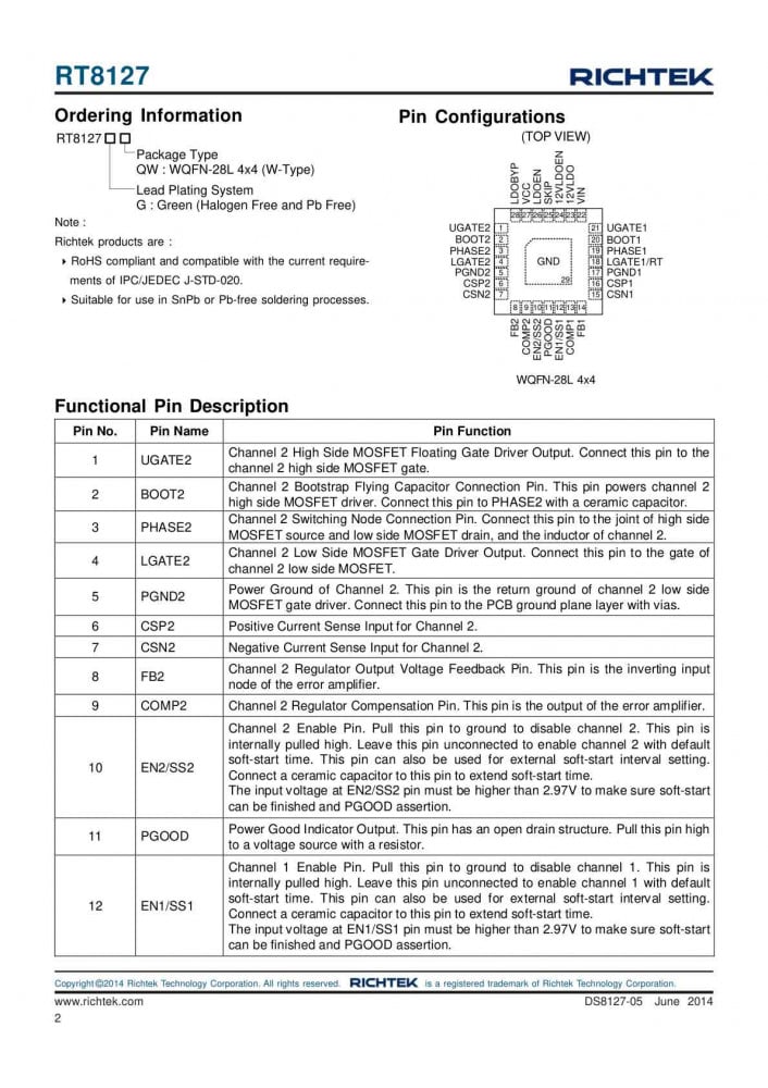 RT8127 datasheet page 2