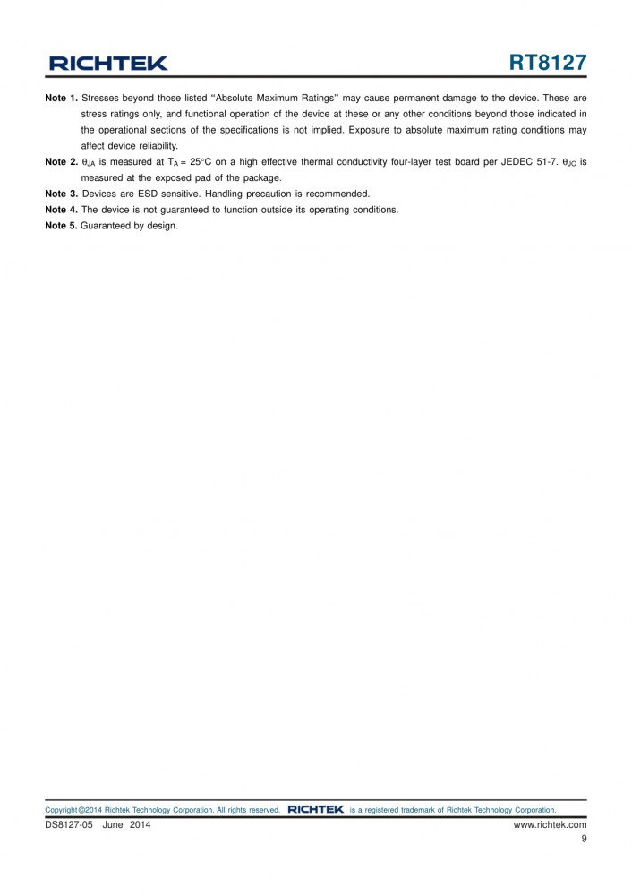 RT8127 datasheet page 9