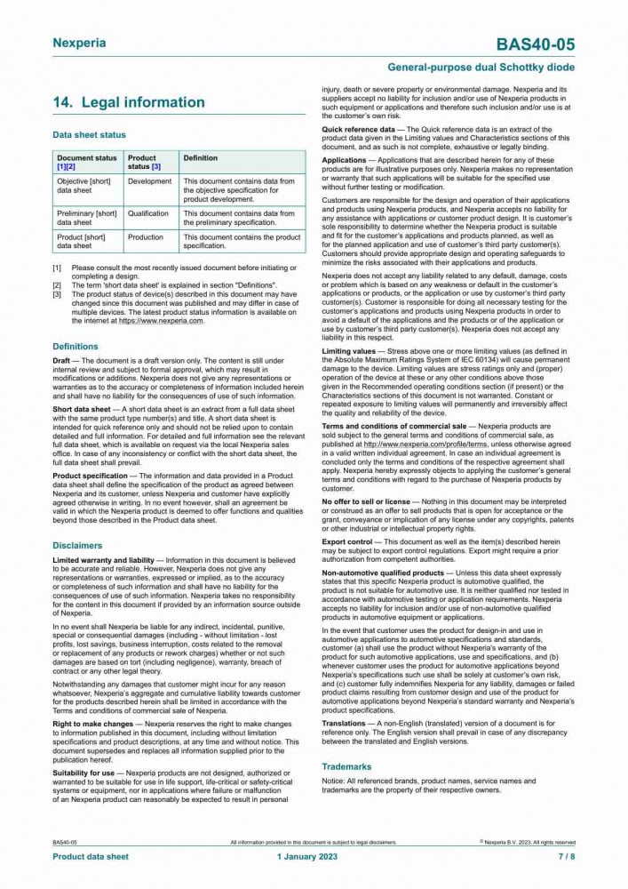 BAS40-05 datasheet page 7