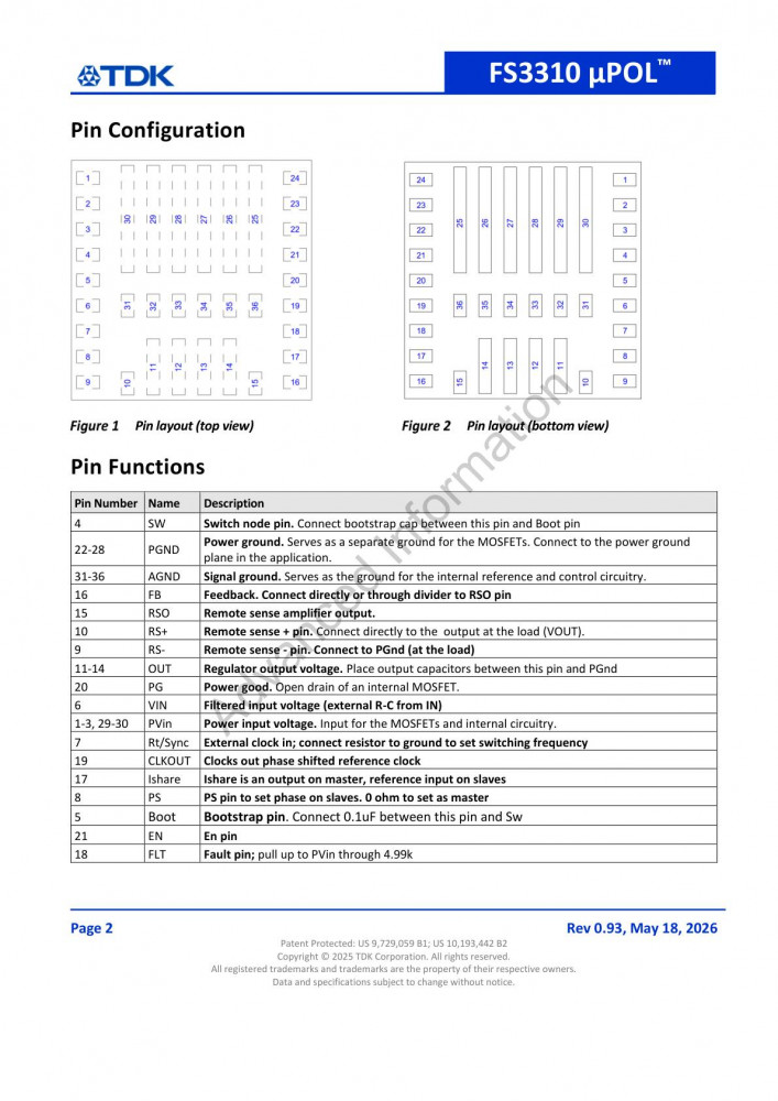 FS3310 technical document page 2
