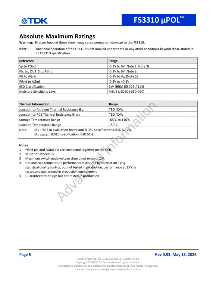 FS3310 technical document page 5