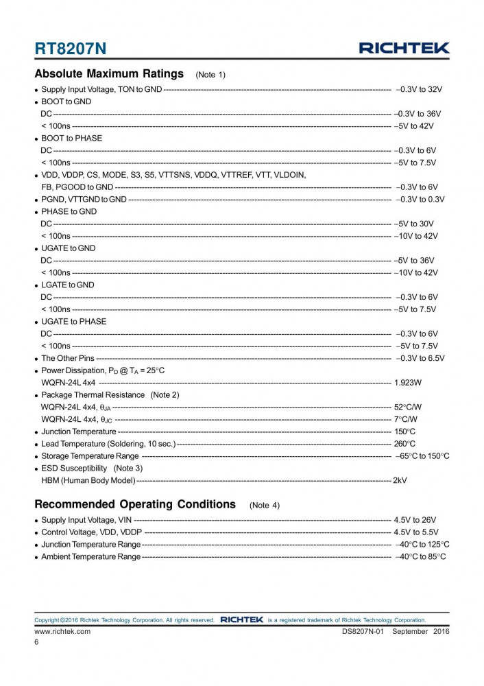 RT8207N datasheet page 6