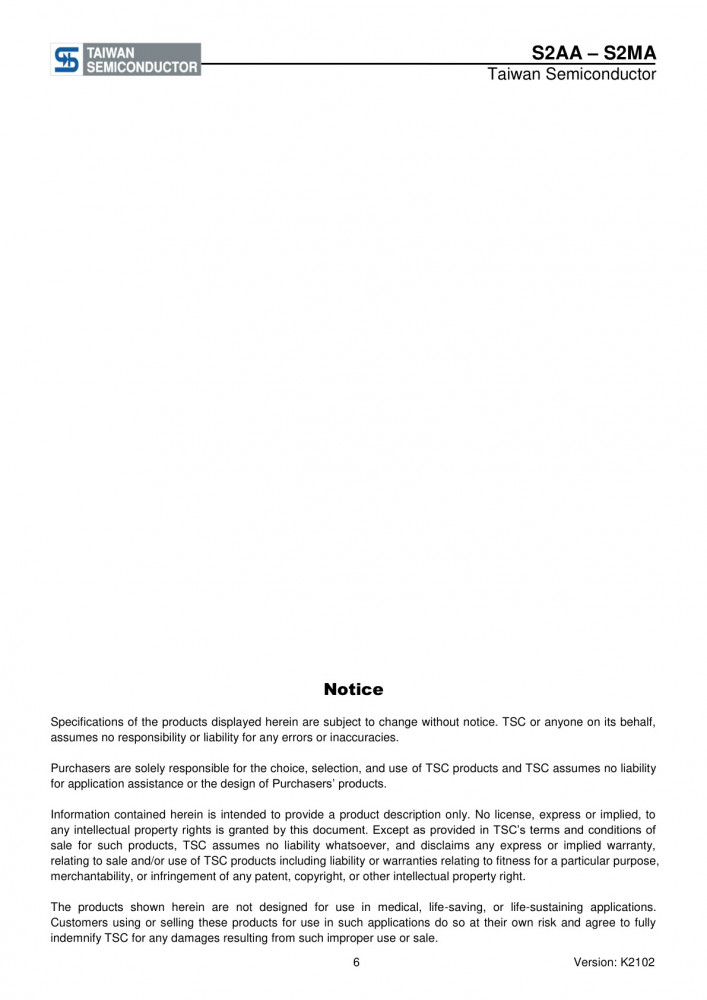 Taiwan Semiconductor S2GA datasheet page 6